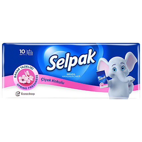 Buy Selpak Flower Perfumed Pocket Hanky Tissue 10 Pcs Pouch Online At ...