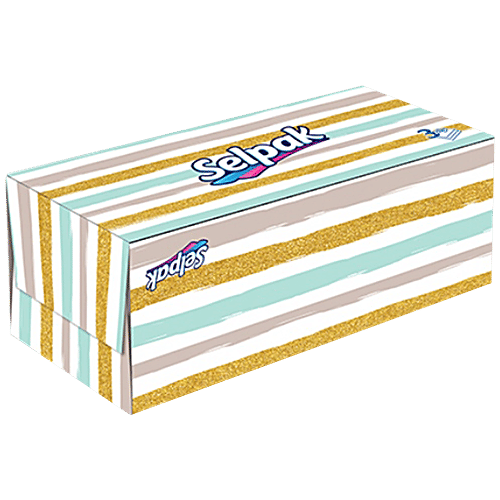 Buy Selpak Facial Box Tissue Paper Maxi 21 X 215 Cm Online At Best ...