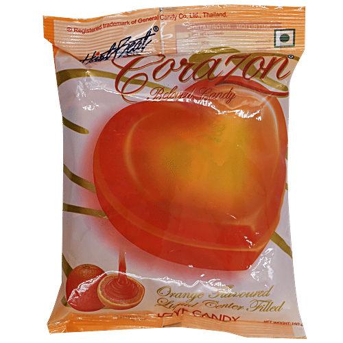 Buy Hart Beat Corazon Belove Candy Orange Flavoured Liquid Center ...