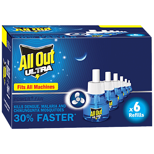 Buy All Out Ultra Refill - Liquid Vaporizer 45 ml (Pack of 6) Online at ...