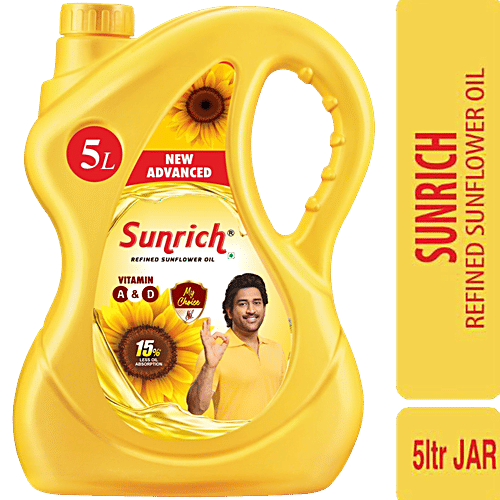 Buy Sunrich Refined Sunflower Oil 5 Ltr Online at the Best Price of Rs ...