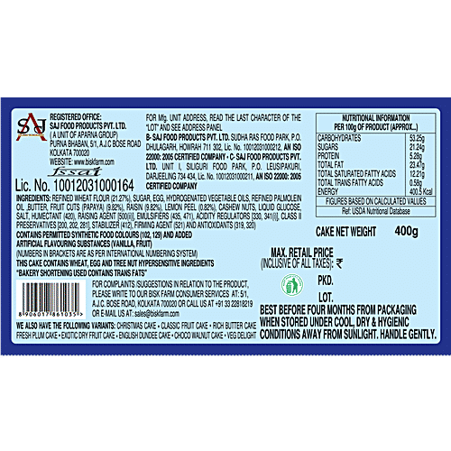 Buy Bisk Farm American Fruit Cake Online at Best Price of Rs 150 ...