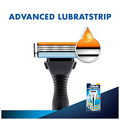Buy Gillette Razor Vector 3 1 Pc Pouch Online at the Best Price of Rs ...