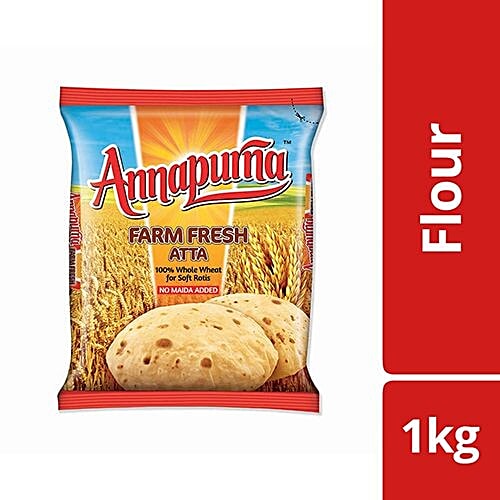 Buy Annapurna Farm Fresh Atta 1 Kg Pouch Online At Best Price of Rs 52 ...