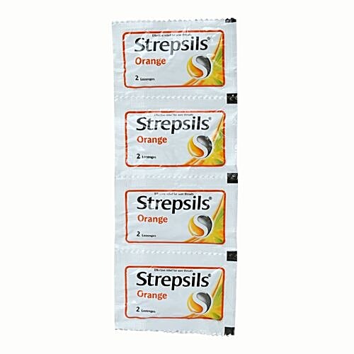 Buy Strepsils 2 Lozenges - Orange Online at Best Price of Rs 19.36 ...