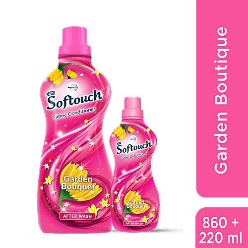 Buy Wipro Softouch Fabric Conditioner Garden Bouquet 800 Ml Bottle ...