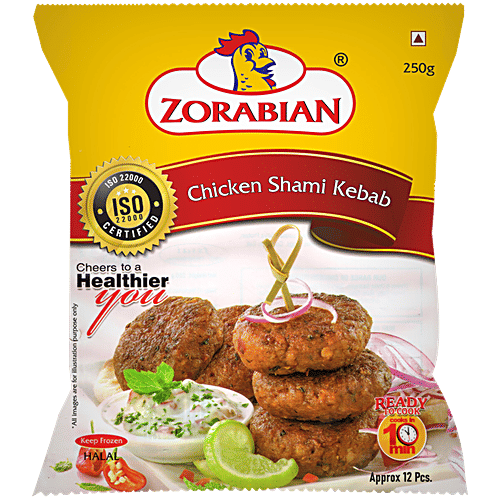 Buy Zorabian Chicken Shami Kebab 250 Gm Pouch Online At Best Price of ...