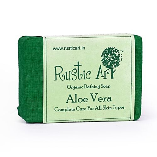 Buy Rustic Art Organic Bathing Soap Aloe Vera Skin Care 100 Gm Online ...