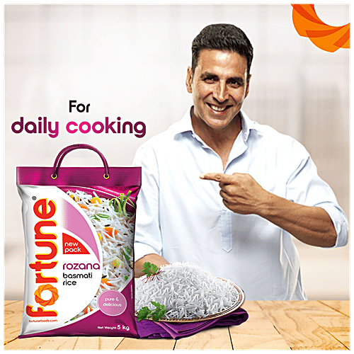 Buy Fortune Basmati Rice Rozana 5 Kg Pouch Online at the Best Price of ...