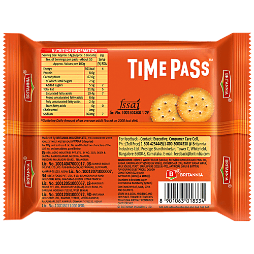 Buy Britannia 50 50 Time Pass Simply Salted Biscuits 150 Gm Pouch ...