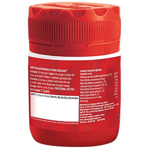 Buy Amrutanjan Maha Strong Balm 9 Ml Carton Online At Best Price of Rs ...