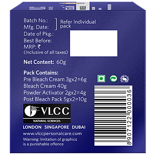 Buy Vlcc Bleach - Insta Glow Diamond 60 gm Online at Best Price. of Rs ...