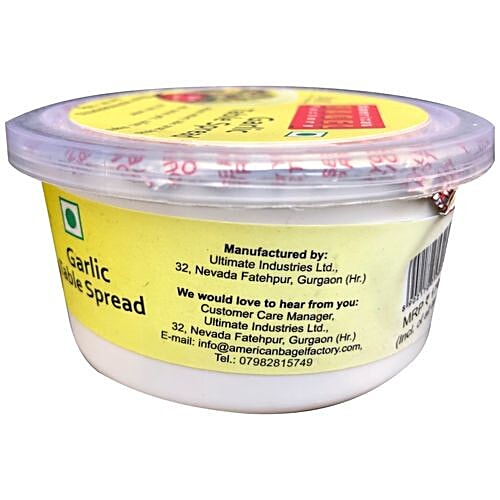 Buy American Bagel Factory Butter Table Spread Garlic 100 Gm Tub Online ...