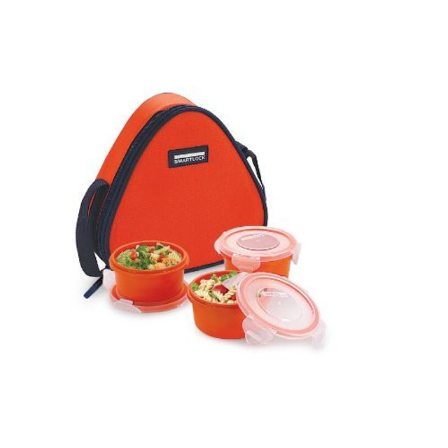 Buy Smart Lock Airtight Tiffin Box With Insulated Bag Melamine Dark ...