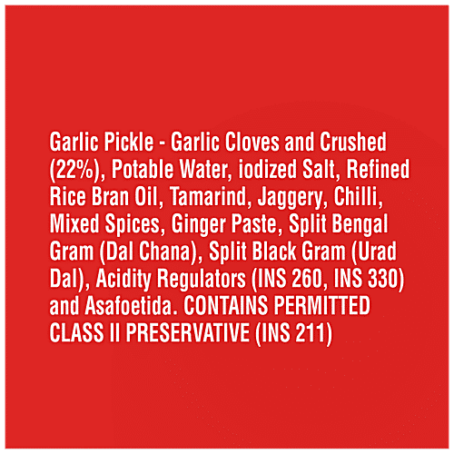 Buy Ruchi Pickle Garlic 300 Gm Bottle Online at the Best Price of Rs ...