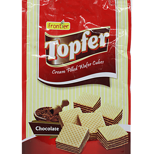 Buy Frontier Topfer Cream Filled Waffer Cubes Choco Loco 180 Gm Online ...