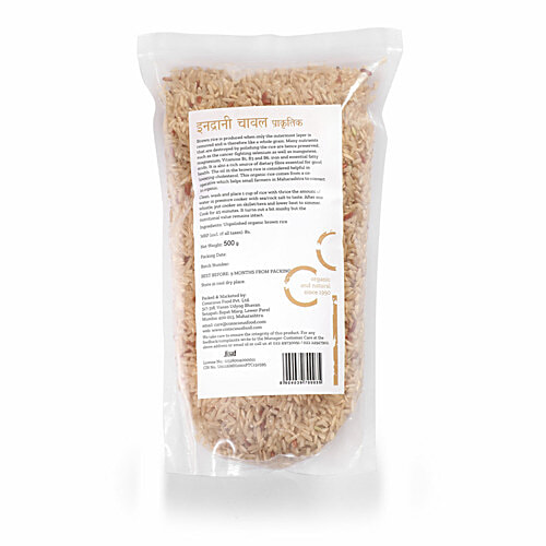 Buy Conscious Food Rice Brown Indrani 500 Gm Pouch Online At Best Price ...