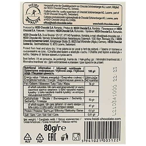 Buy Heidi Dark Chocolate - With Cranberry 80 gm Online at Best Price ...