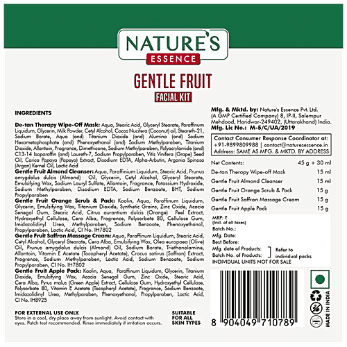 Buy Natures Essence Gentle Fruit Facial Kit - Provides Radiant Skin Online at Best Price of Rs ...