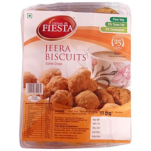 Buy Creme De Fiesta Biscuits Badami Jeera 150 Gm Online at the Best ...