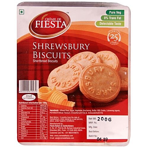 Buy Creme De Fiesta Biscuits Shrewsbury 200 Gm Online at the Best Price ...