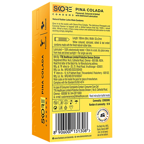 Buy Skore Condoms Pina Colada 10S Pack Online At Best Price of Rs 105. ...