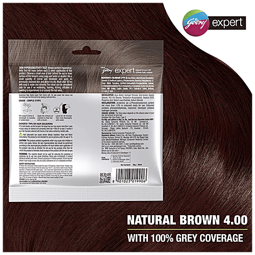 Buy Godrej Expert Rich Creme Hair Colour Natural Brown No 4 20 Gm 20 Ml ...