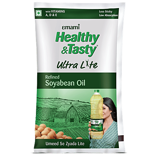 Buy Emami Healthy Tasty Soyabean Oil 1 Ltr Pouch Online at the Best ...