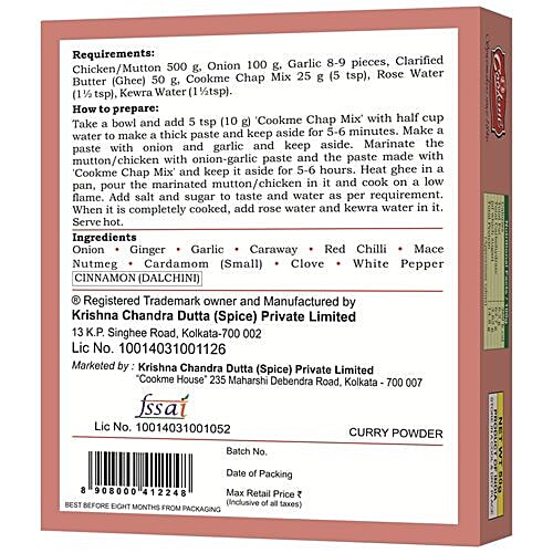 Buy Cookme Mixed Of Spices Chap 50 Gm Online at the Best Price of Rs 70 ...