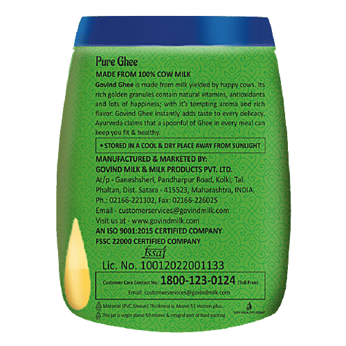 Buy Govind Cow Ghee 500 Ml Jar Online at the Best Price of Rs 390 ...