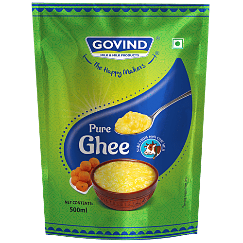 Buy Govind Cow Ghee 500 Ml Pouch Online at the Best Price of Rs 353.9 ...