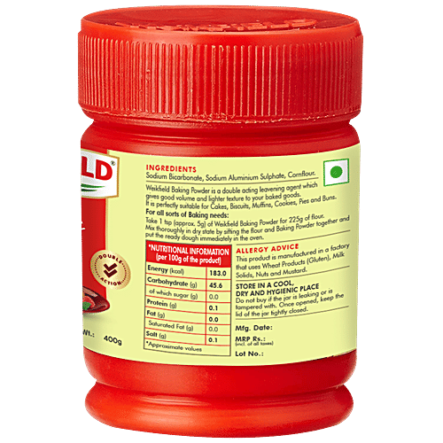 Buy Weikfield Baking Powder 400 Gm Online At Best Price of Rs 90 ...