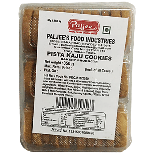 Buy Paljee's Pista Kaju Cookies Online at Best Price of Rs 160 - bigbasket