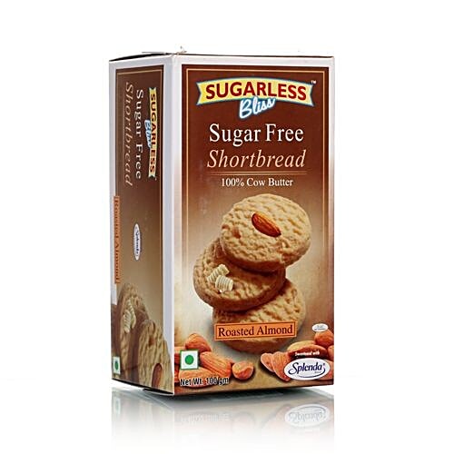 Buy Sugarless Bliss Sugar Free Shortbread - Roasted Almond 100 gm ...