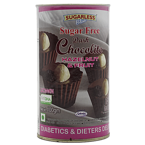 Buy Sugarless Bliss Sugar Free Dark Chocolate Hazelnut Fruit Women 100 ...