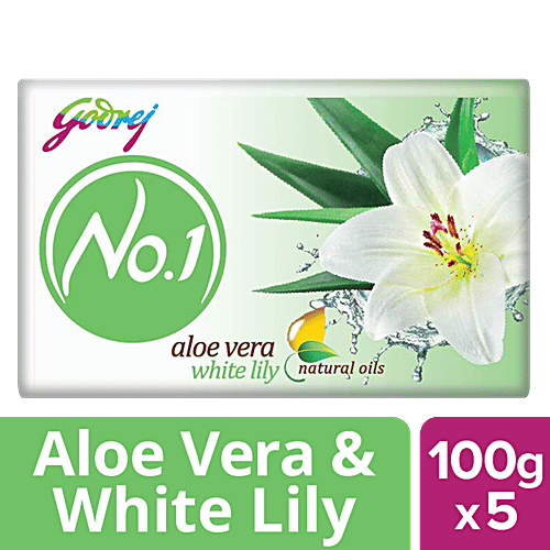 Buy Godrej No 1 Bathing Soap Aloe Vera White Lily 100 Gm Online At Best ...