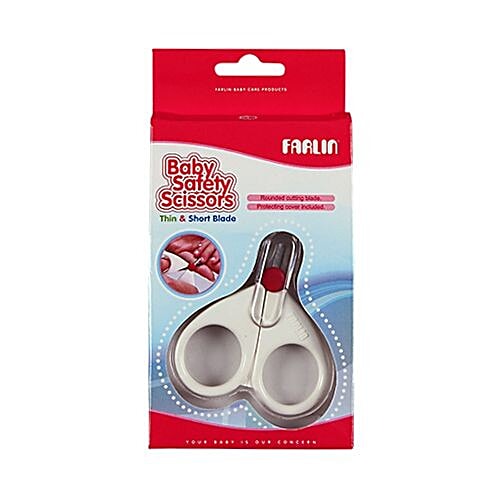 Buy Farlin Thin & Short Blade Baby Safety Scissors Online at Best Price ...