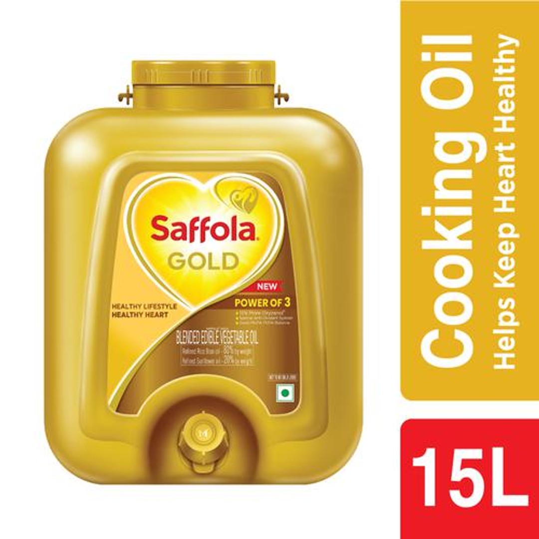 Buy Saffola Gold Edible Oil 15 Ltr Pet Jar Online at the Best Price of ...
