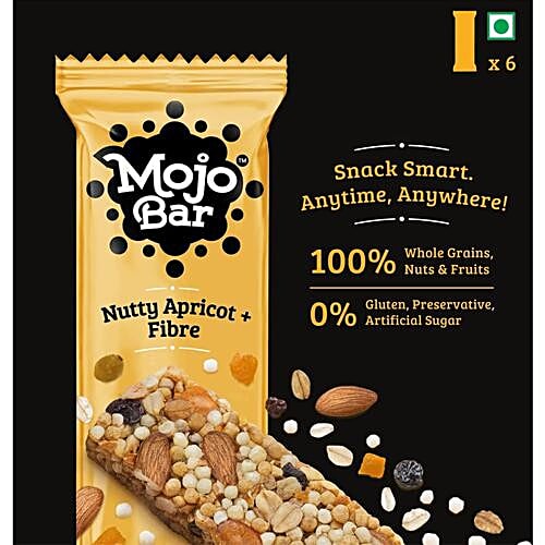 Buy Mojo Bar Healthy Snack Nutty Apricot Fibre 210 Gm Online At Best ...