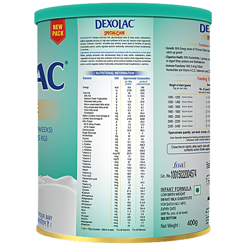 Buy Dexolac High Protein Nutritional Supplement - Special Care Infant ...