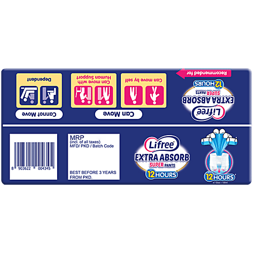 Buy Lifree Absorbent Pants Extra Large 8 Pcs Online at the Best Price ...