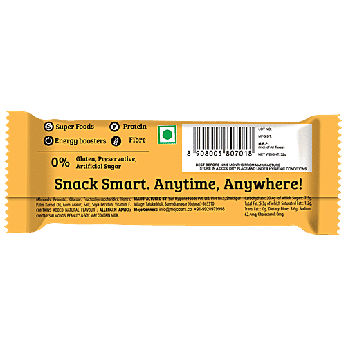 Buy Mojo Bar Healthy Snack Nutty Apricot Fibre 35 Gm Online At Best ...