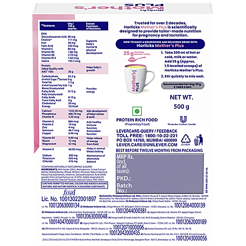 Buy Horlicks Mother'S Health & Nutrition Drink - Kesar Flavor 450 gm ...