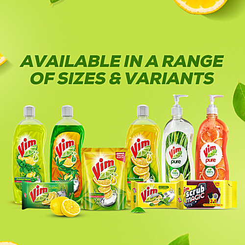 Buy Vim Dishwash Liquid Lemon 500 Ml Online At Best Price of Rs 101 ...