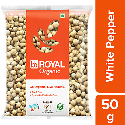 Buy Bb Royal Organic White Pepper 50 Gm Online At Best Price of Rs 104 ...