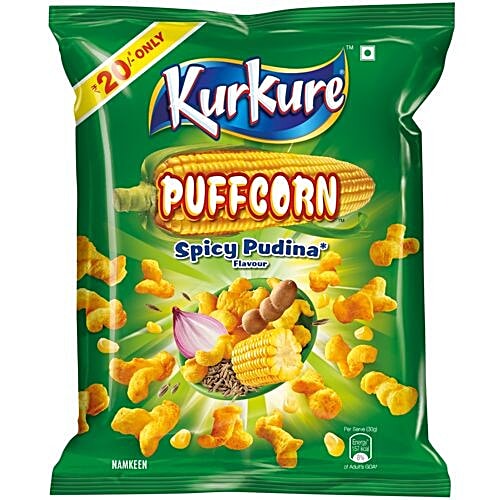 Buy Kurkure Namkeen - Puffcorn, Spicy Pudina Online at Best Price of Rs ...