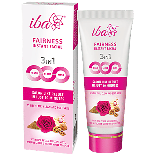 Buy Iba Fairness Instant Facial (3 in1 Mask Scrub Wash) - Visibly Fair ...