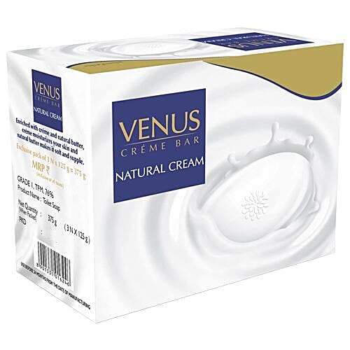 Buy Venus Natural Cream Bar, Enriched with Crème & Natural Butter ...