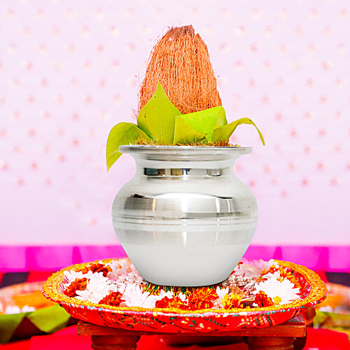 Buy Shubhkart Silver Plated Kalash - Size 1 Online at Best Price of Rs ...