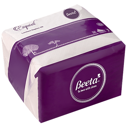 Buy Beeta Paper Napkin Tissue Daily 100 130 gm (30 cm x 30 cm) Online ...
